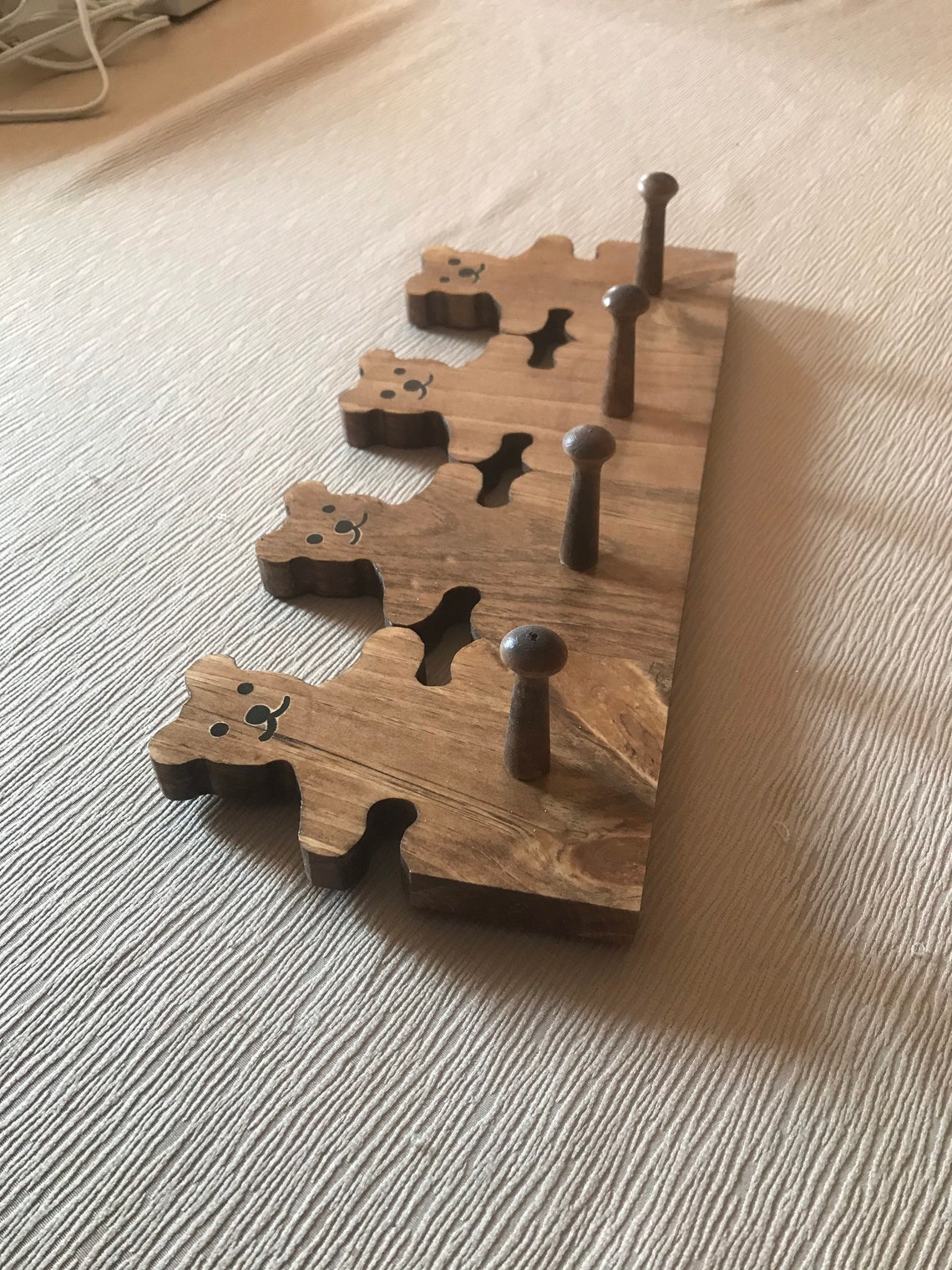 Teddy Bears Kids Bedroom Coat Rack Hanger Organizer -custom Made to ...