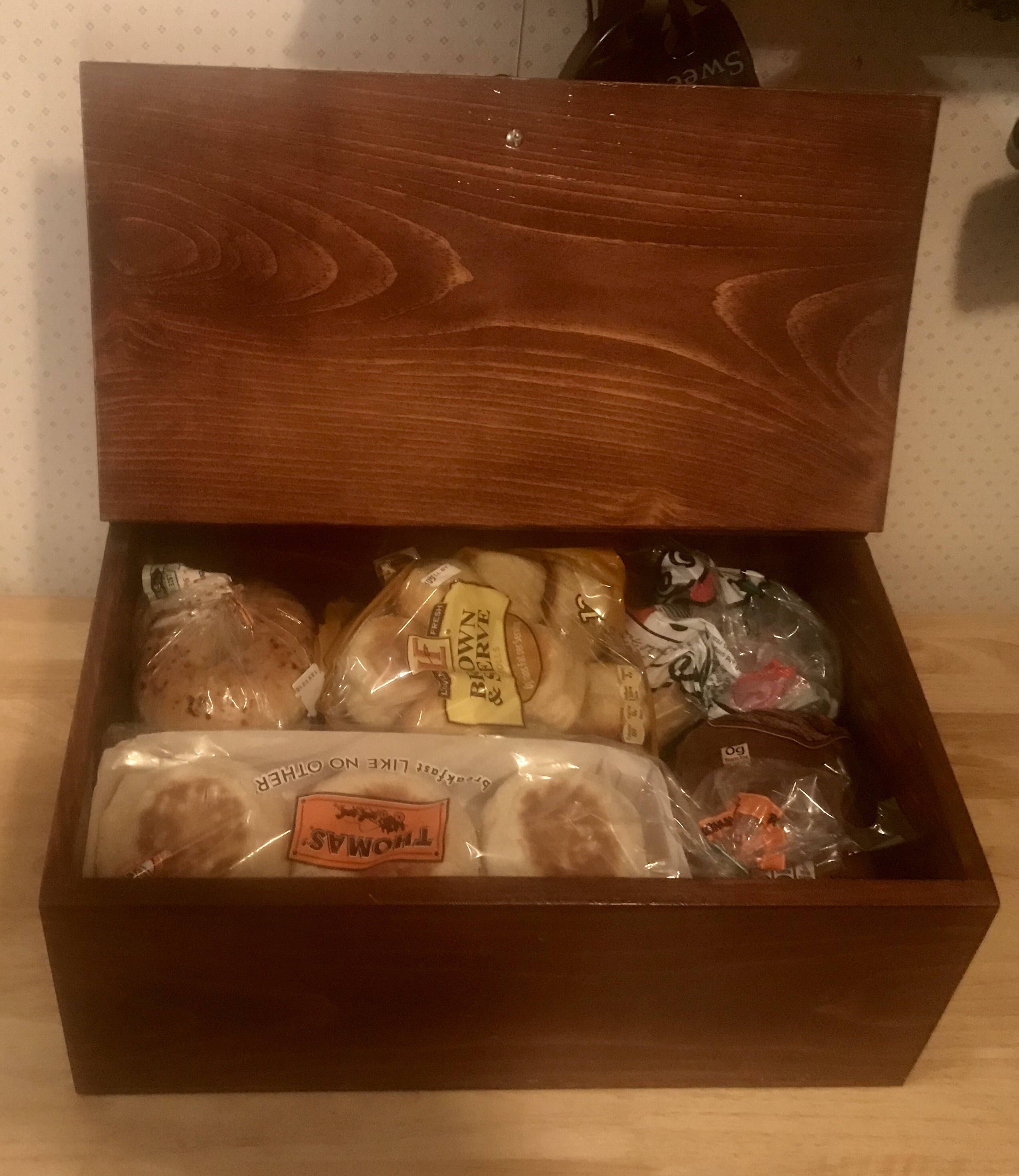 Bread Box Wooden Beautifully Hand Crafted - Etsy