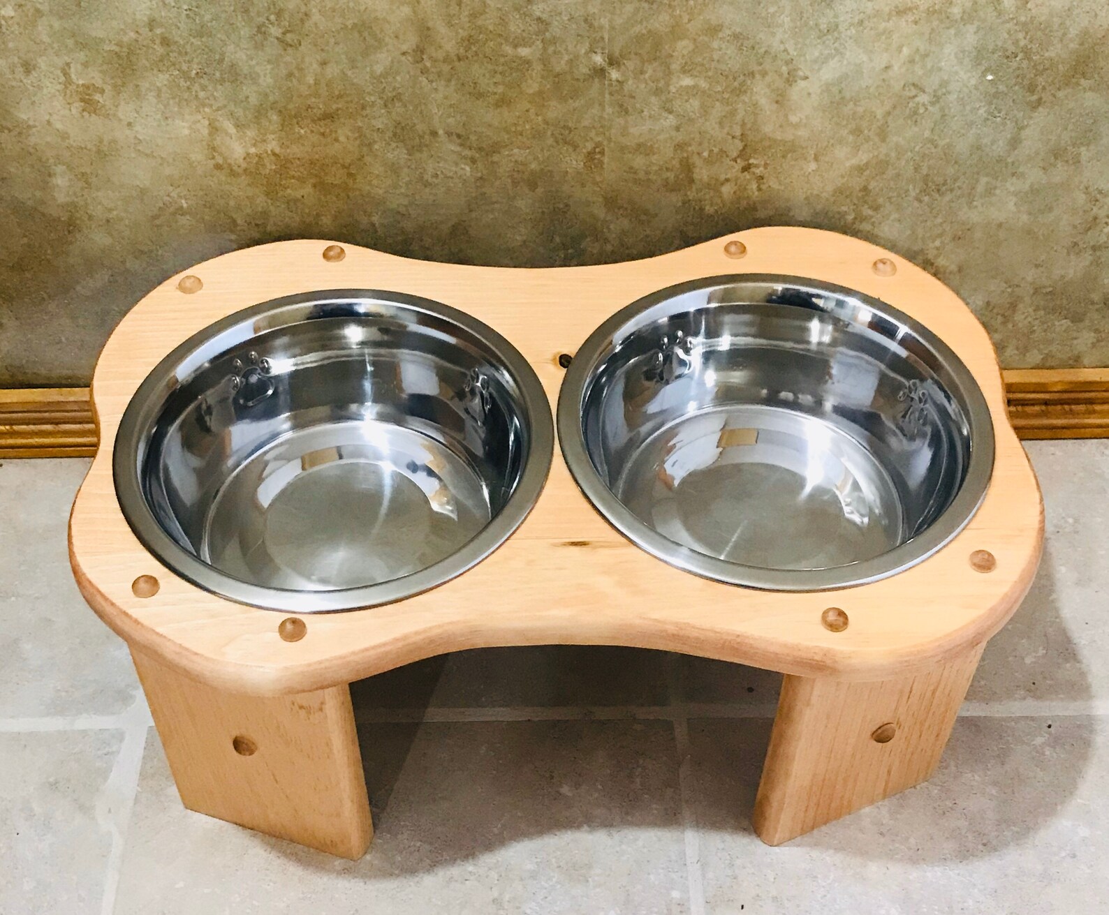 Dog Bowl Holder for Larger Dogs Custom Made Hand Crafted - Etsy