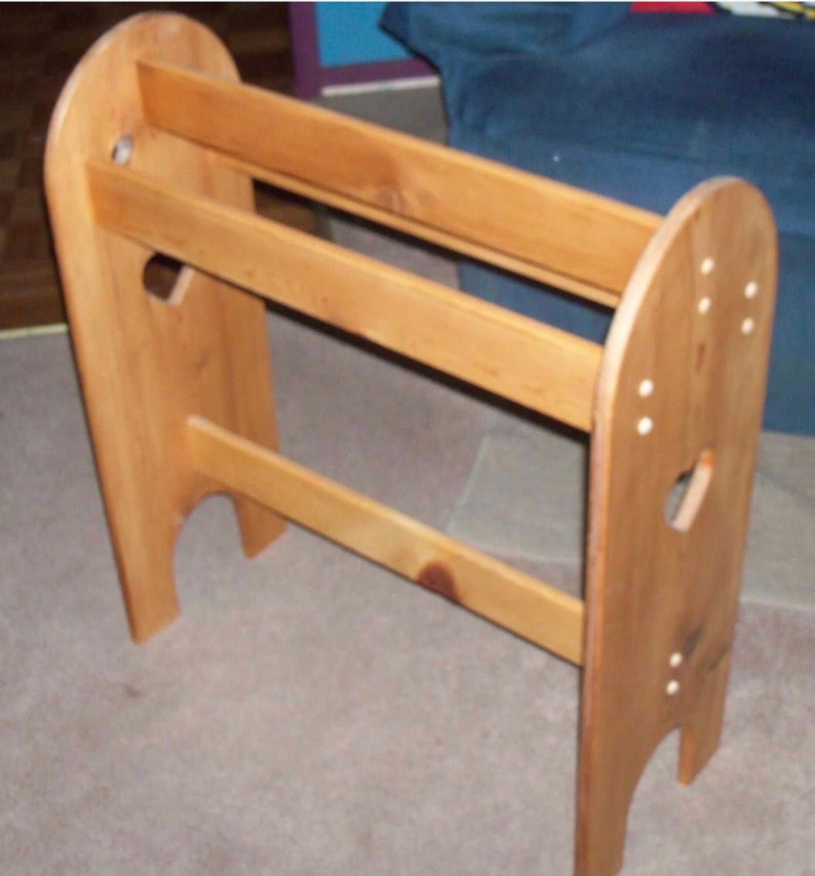 Hand Crafted Wooden Quilt Rack Choose Your Wood Color Stain - Etsy