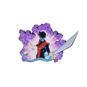 Blue Demon Pin + Sticker - Etsy
