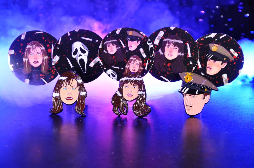 Slasher Final Girls + Cop Sticker + Pin Set - Etsy