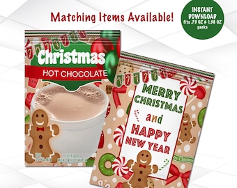 Christmas Hot Cocoa Wrapper Instant Download | Kids Hot Chocolate ...