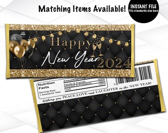 New Year Candy Bar Wrappers - Etsy