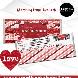 Valentine's Day Candy Bar Wrapper Instant Download | Valentine's Day ...