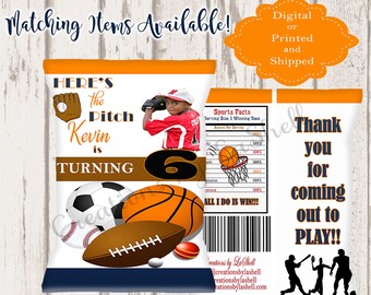 Sports Chip Bags | Etsy