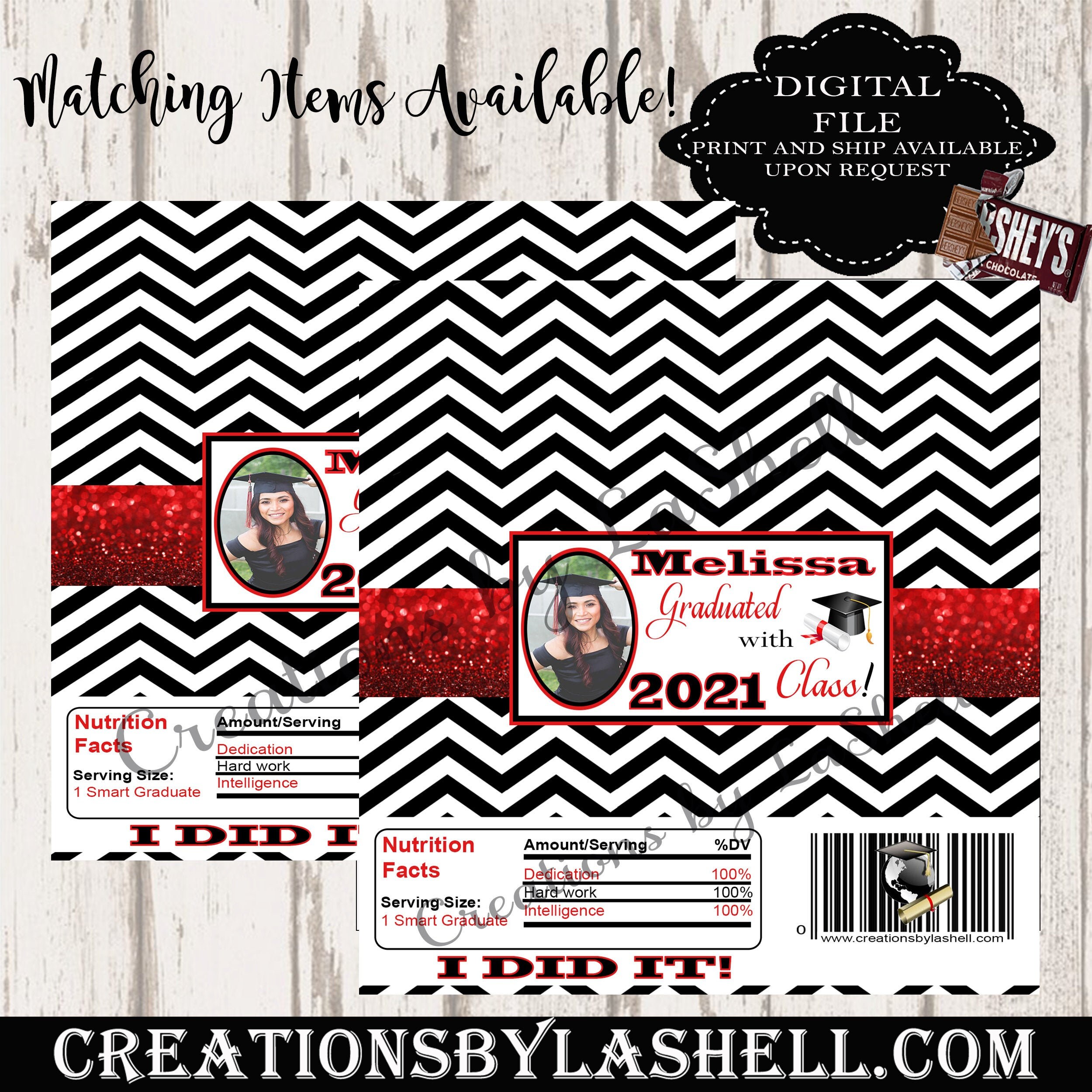 Printable Candy Bar Wrappers Graduation 2017