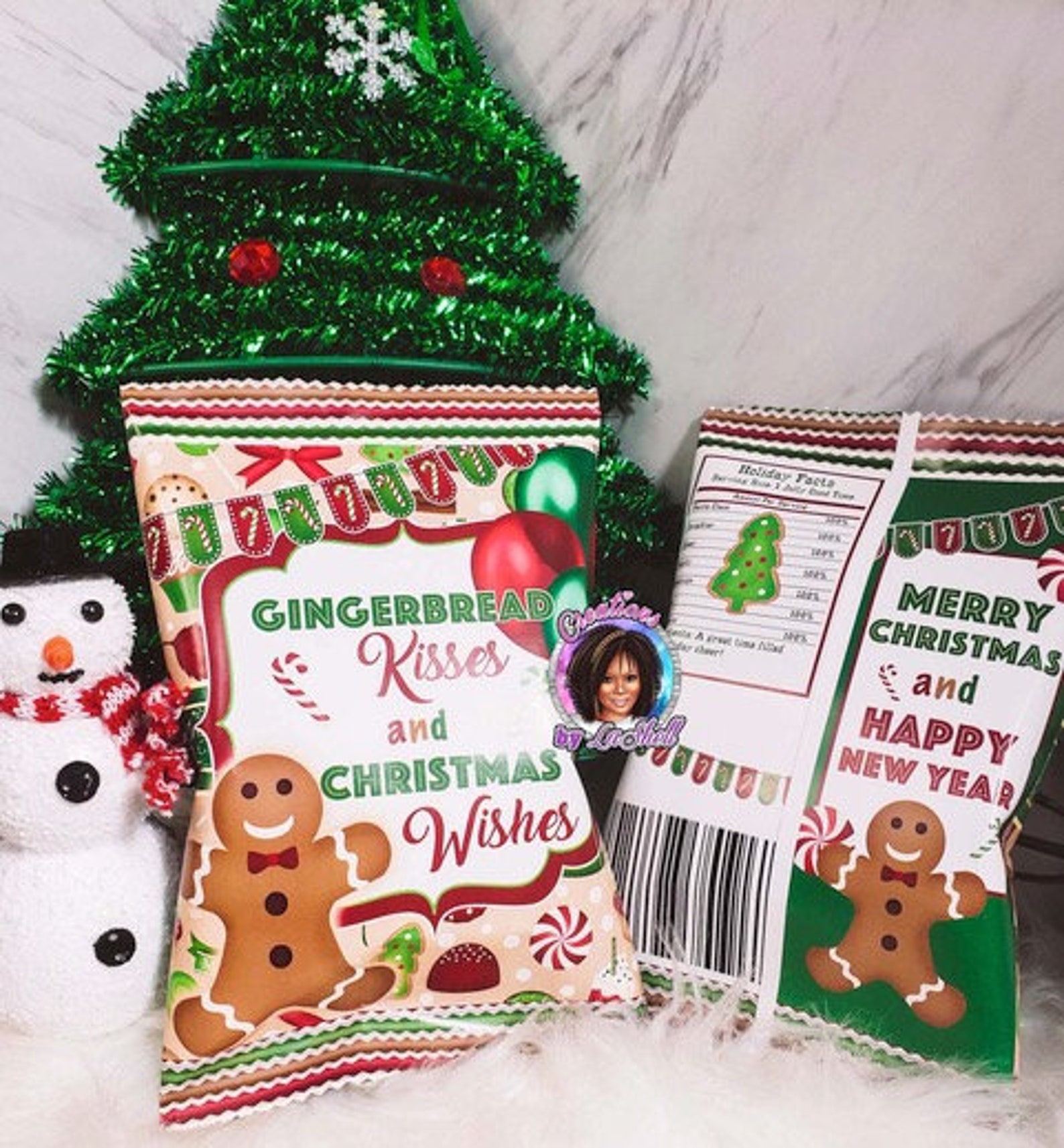 Christmas Chip Bag Instant Download | Kid's Christmas Chip Bag Template ...