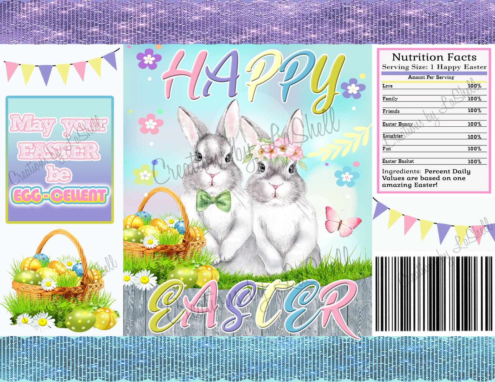 Easter Chip Bags Instant Download | Custom Easter Chip Bag Printable ...