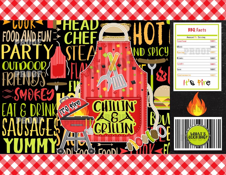 BBQ Chip Bag Instant Download | Cookout Chip Bag Digital File | BBQ ...