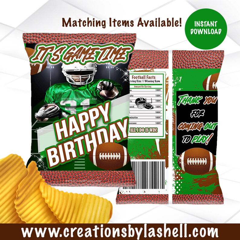 Football Party Labels Bundle Instant Download Football Party Favors ...