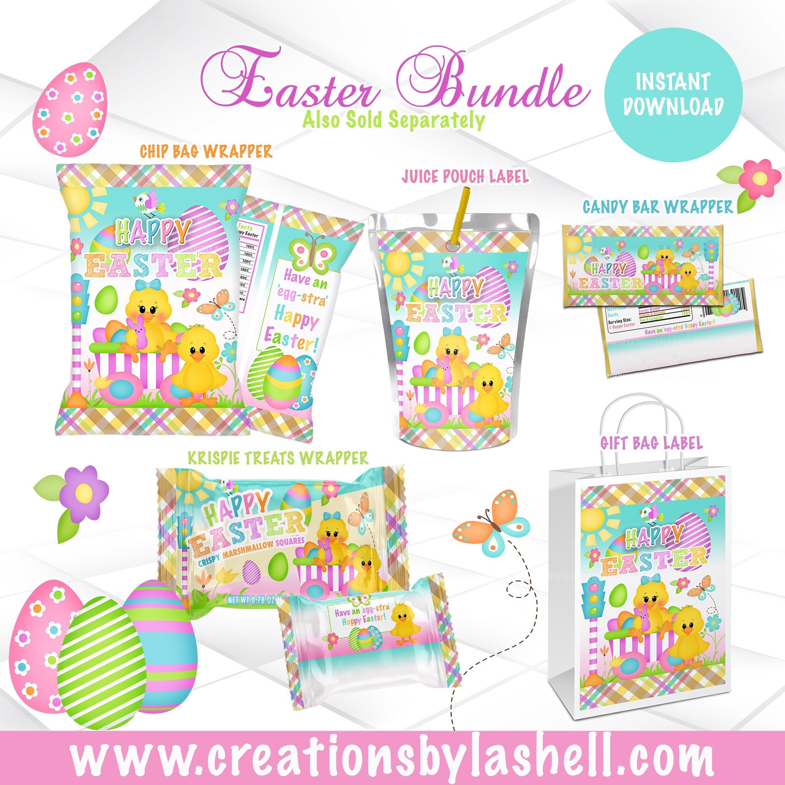 Easter Basket Stuffers Bundle Instant Download Easter Favors Bundle ...