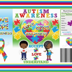 Autism Chip Bag Instant File | Autism Favors Printable | Autism ...