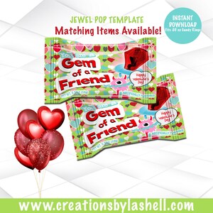 Valentine Instant Download Treat Bundle Valentine's Day Bundle Template ...