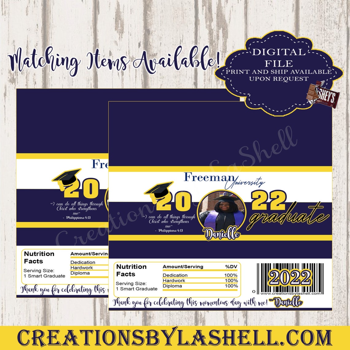 Graduation Candy Bar Wrapper / Printable / Party Favor / | Etsy