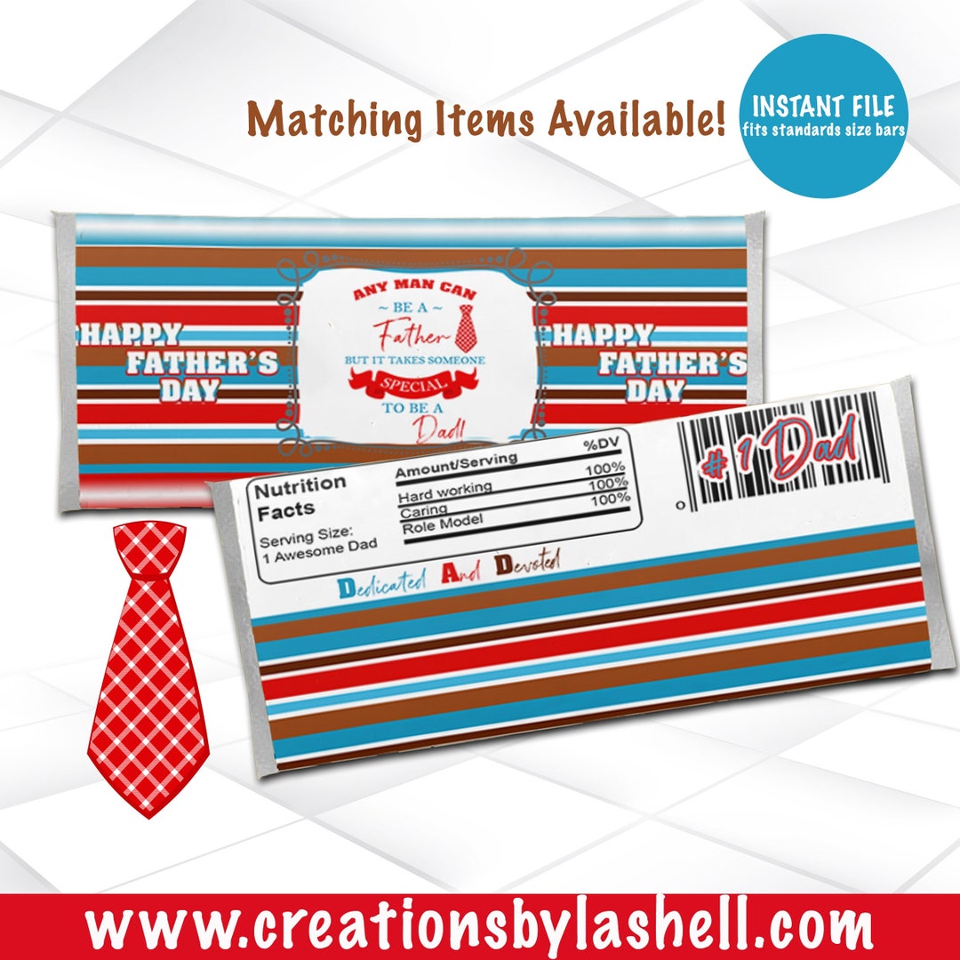 Father's Day Candy Bar Wrappers Instant Download | Father's Day ...