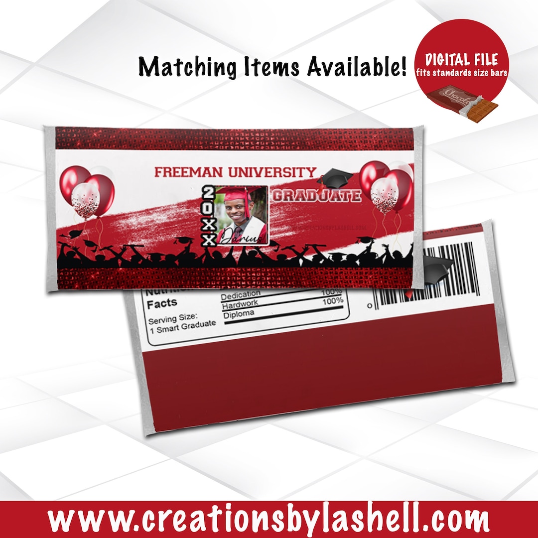 Graduation Candy Bar Wrapper Printable | Graduation Chocolate Bar ...