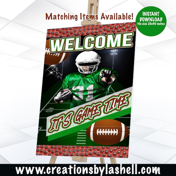 Football Welcome Sign - Etsy
