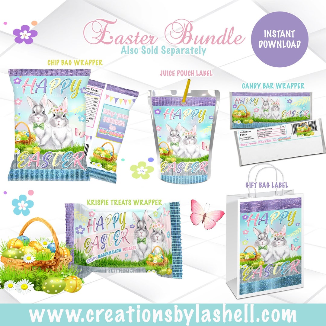 Easter Basket Stuffers Bundle Instant Download Easter Favors Bundle ...
