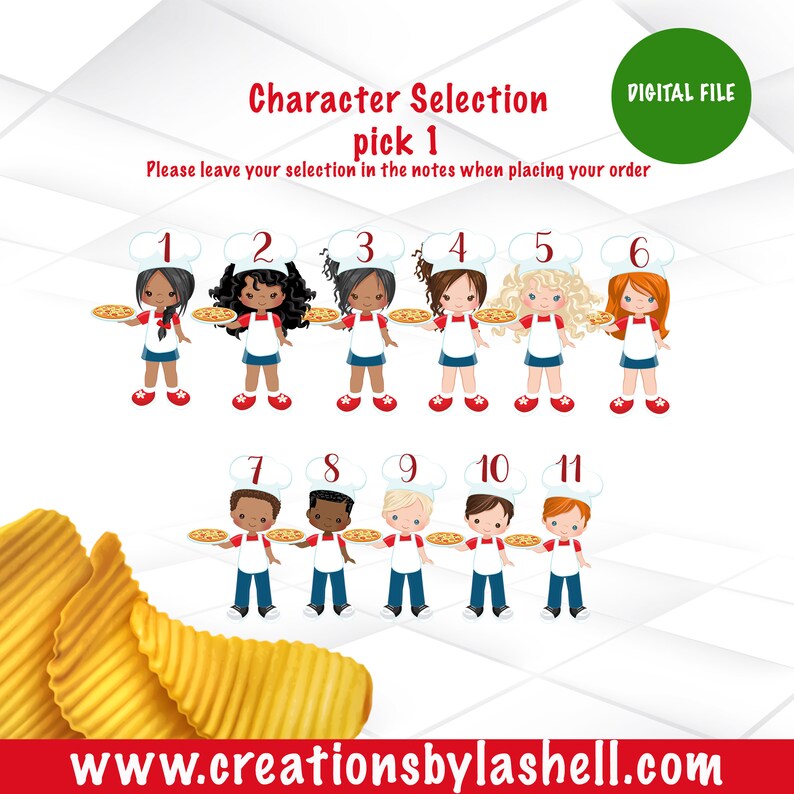 Pizza Party Chip Bags Digital File Pizza Party Birthday - Etsy