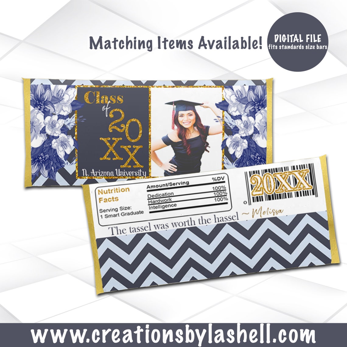 Graduation Candy Bar Wrapper Printable Graduation Chocolate - Etsy