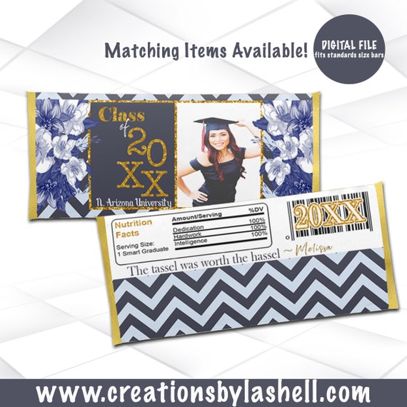 Graduation Candy Bar Wrapper Printable Graduation Chocolate - Etsy