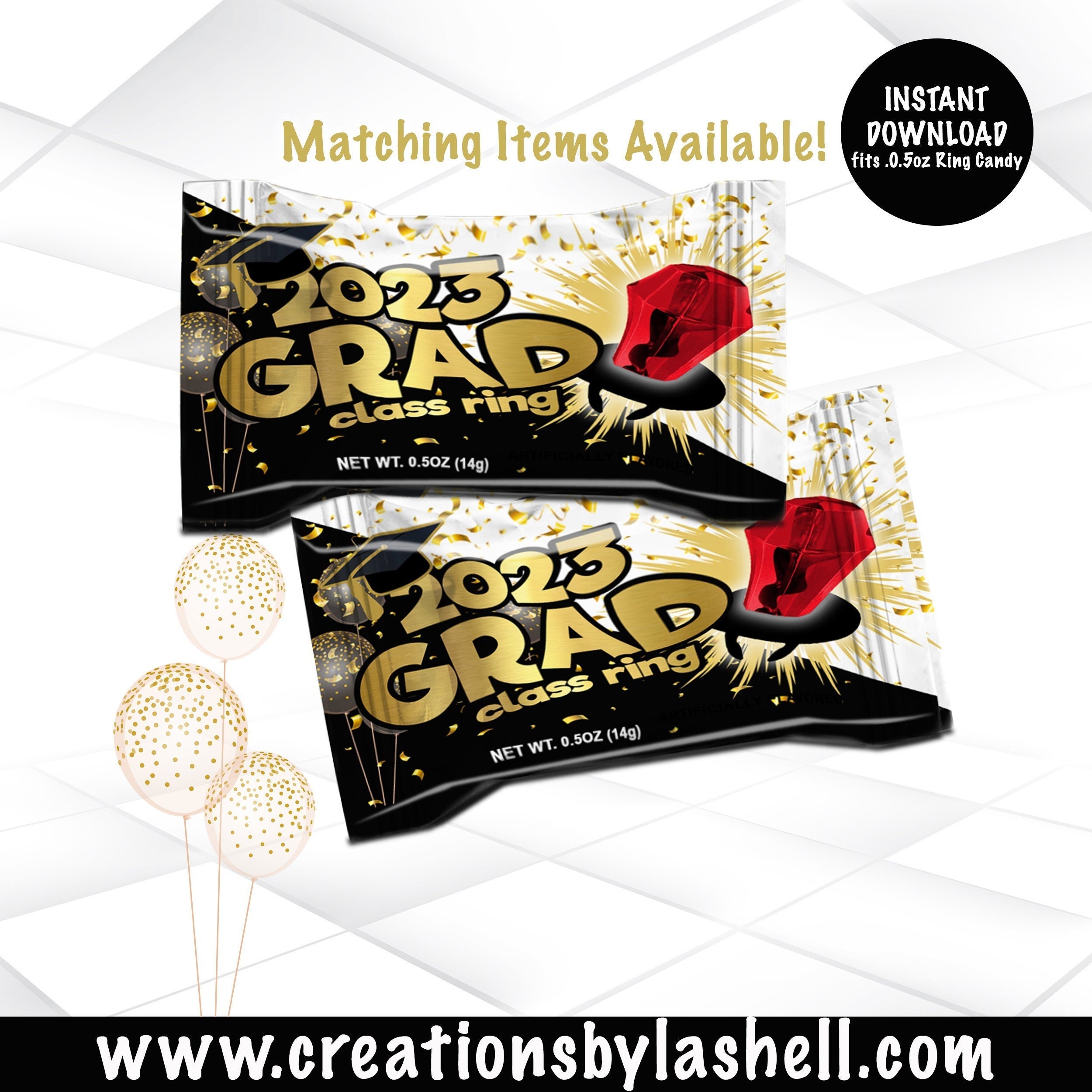 Graduation Candy Ring Wrapper Instant File Candy Class Ring - Etsy