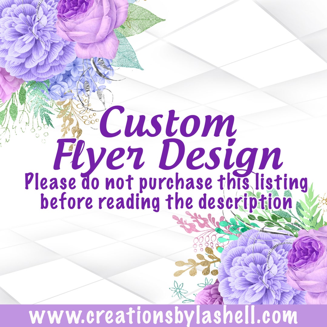 Custom Flyer Design Digital File | Business Flyer Digital File ...