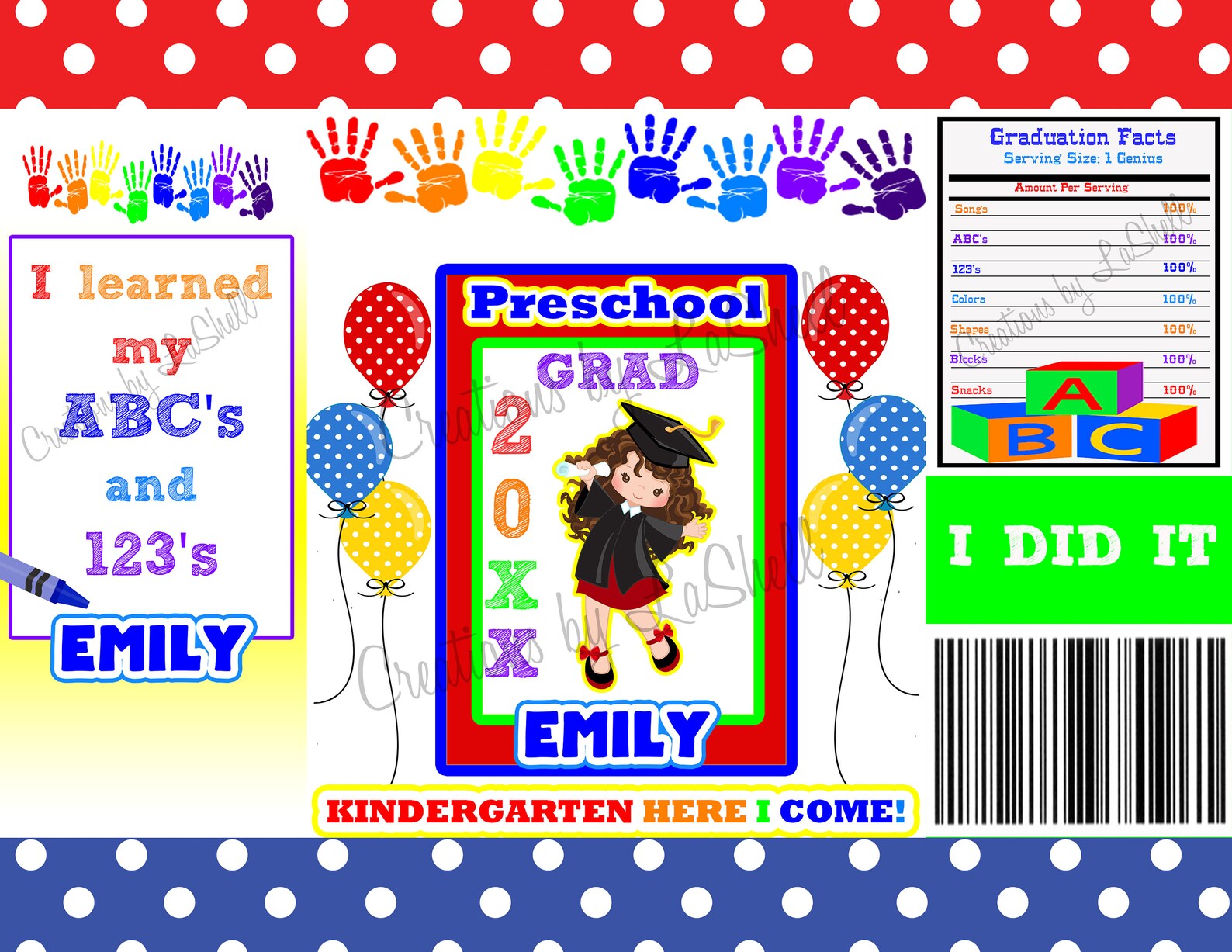 Preschool Graduation Chip Bag Printable Pre K Chip Bag Digital File ...