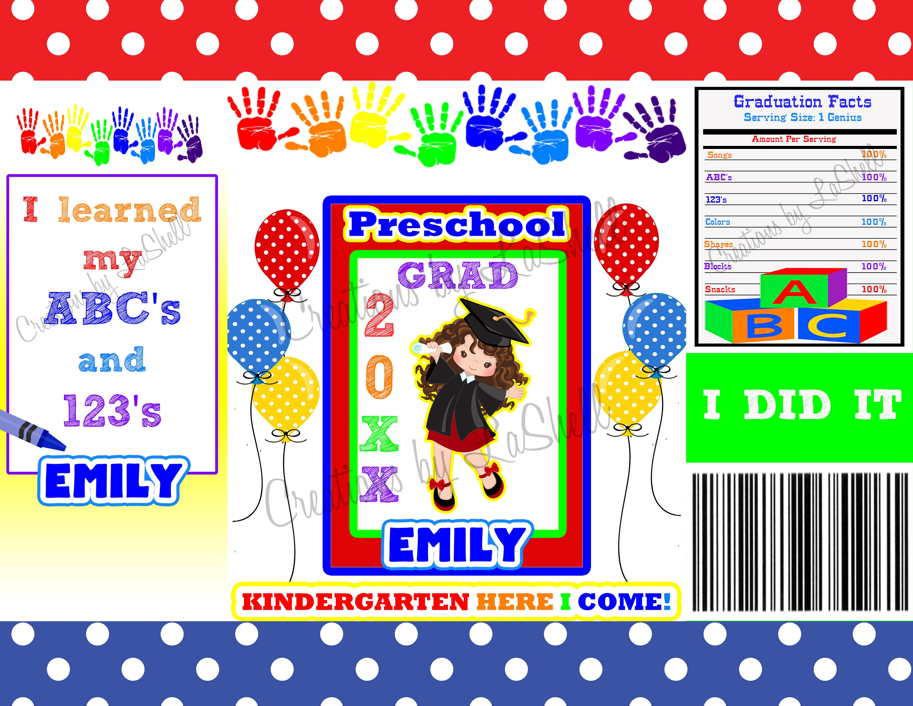 Preschool Graduation Chip Bag Printable Pre K Chip Bag Digital File ...