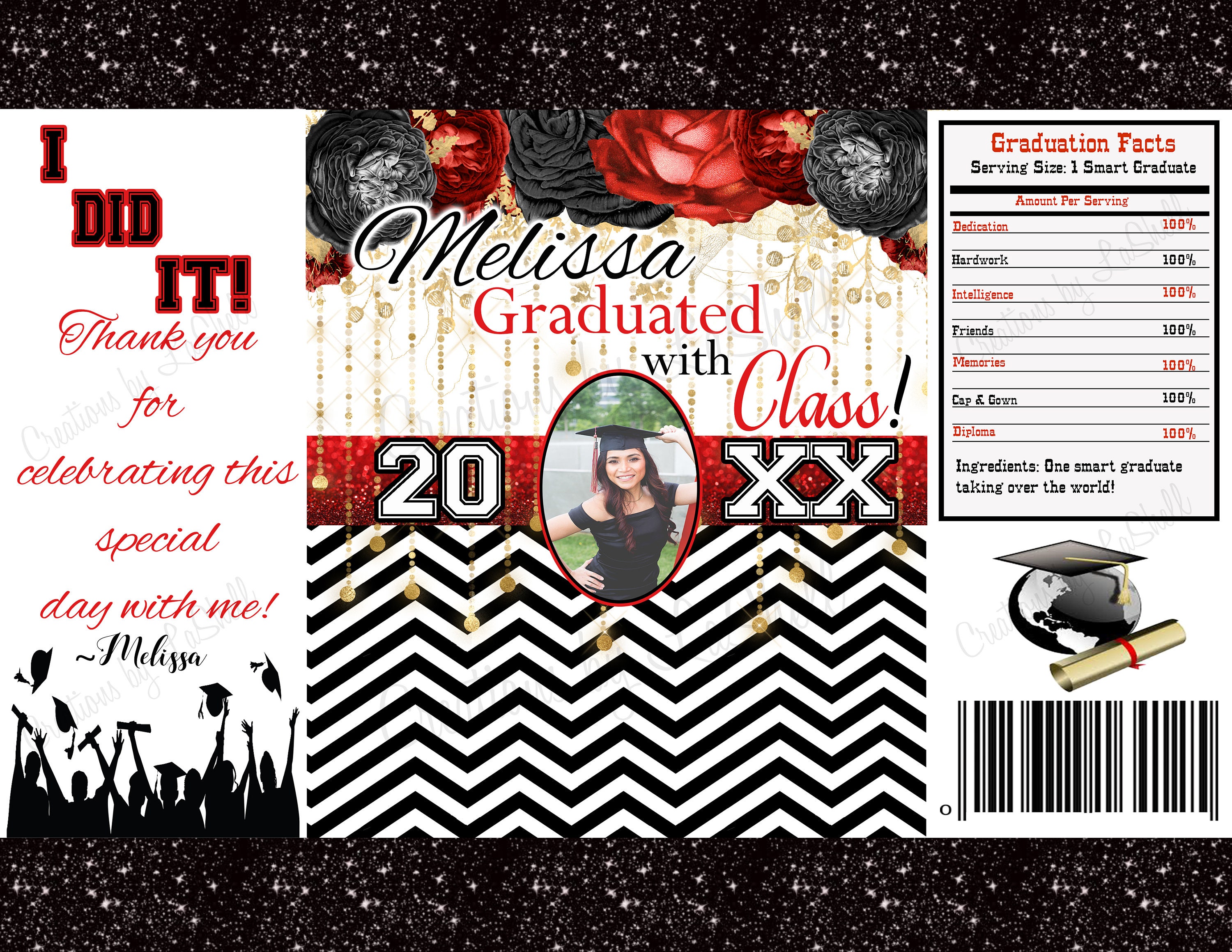 Graduation Chip Bags Digital File Custom Graduation Chip Bags Printable ...