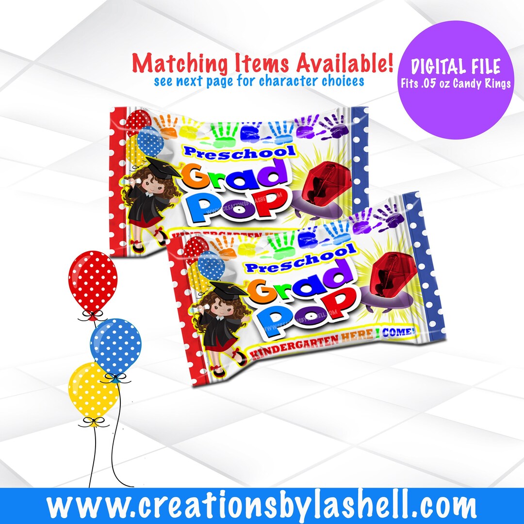 Preschool Graduation Candy Ring Printable | Graduation Candy Ring ...