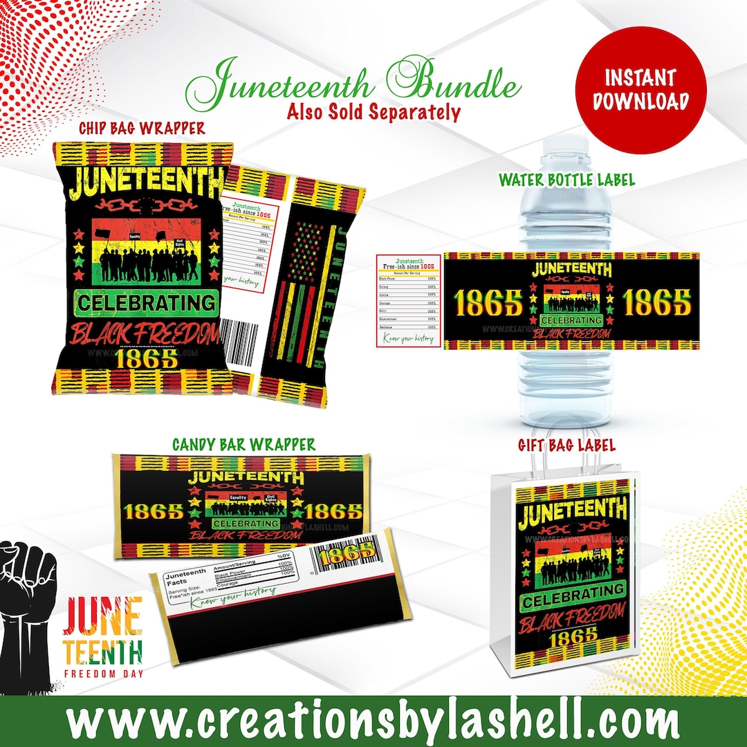Juneteenth Favors Instant Download Bundle Juneteenth Treats Bundle ...