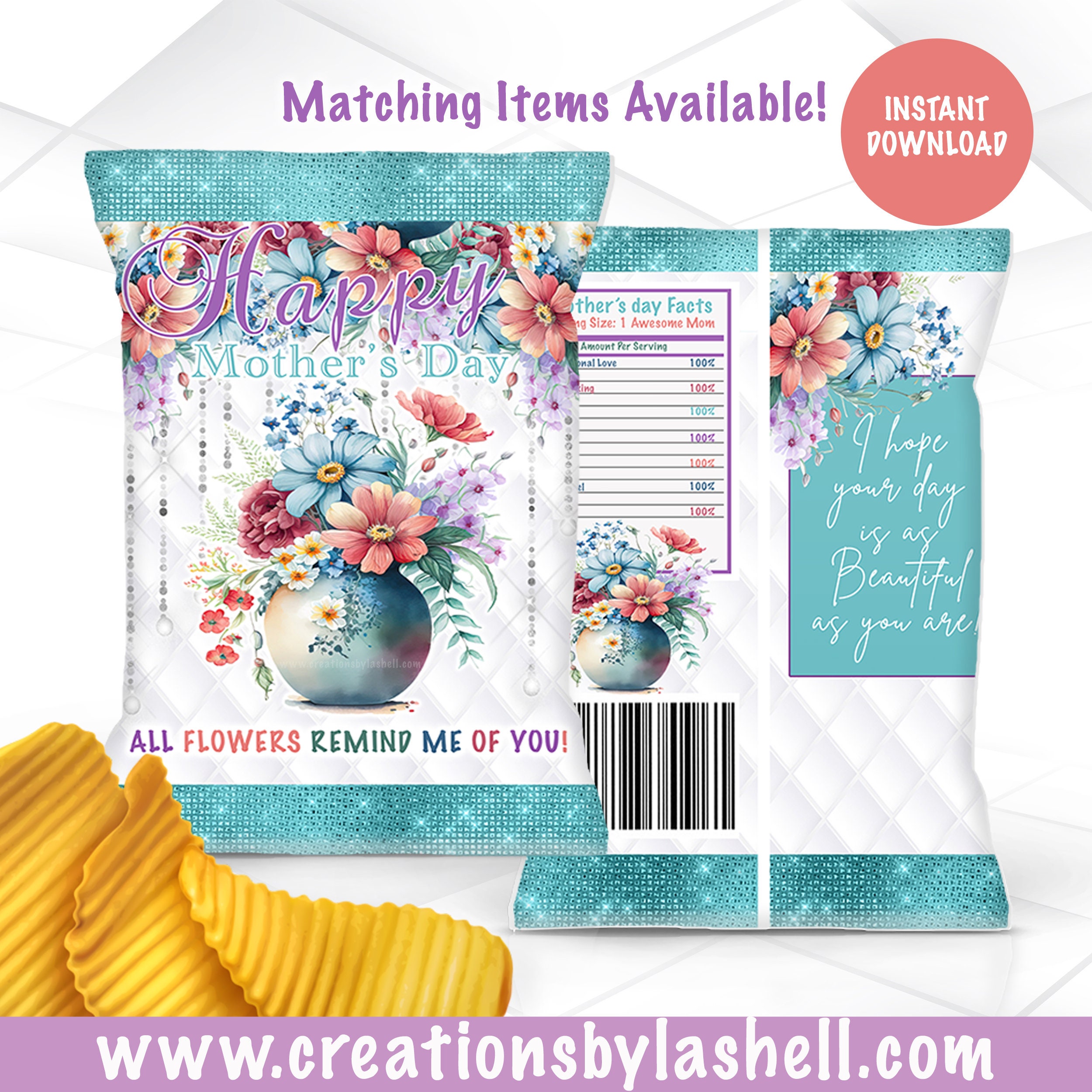 Mother's Day Favors Bundle Instant Download Mother's - Etsy