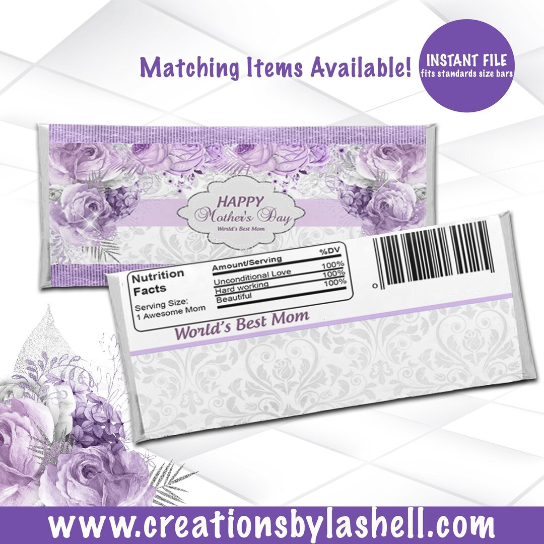Mother's Day Candy Bar Wrapper Instant Download | Mother's Day ...