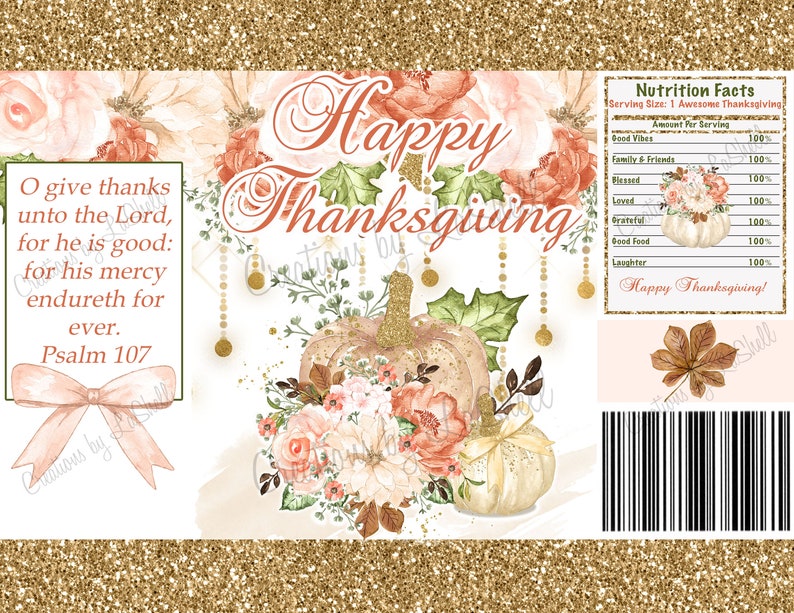 Thanksgiving Chip Bags Instant Download | Thanksgiving Chip Bag ...