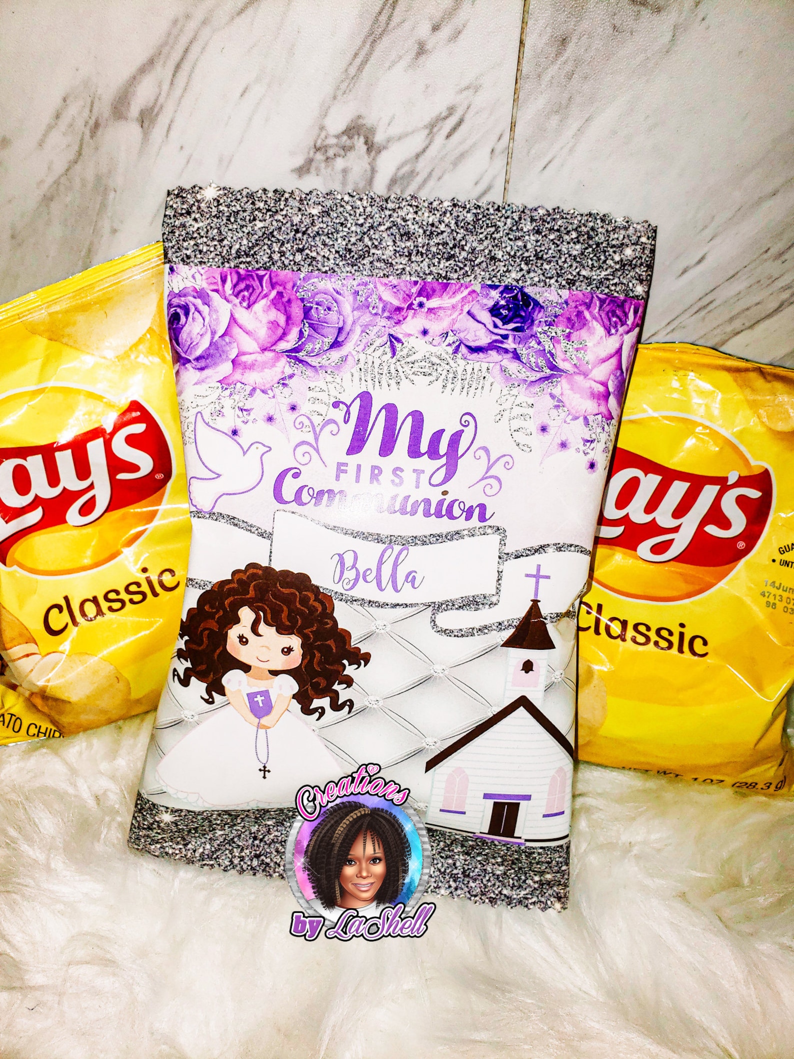 First Communion Chip Bag Template | 1st Communion Chip Bag Printable ...