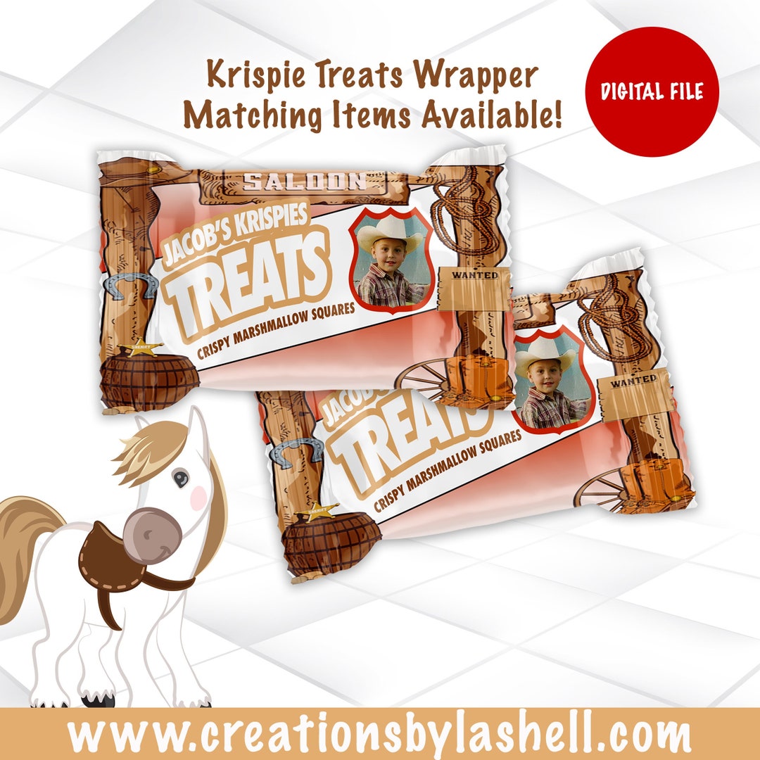 Western Krispie Treat Wrappers Printable | Western Party Favors ...