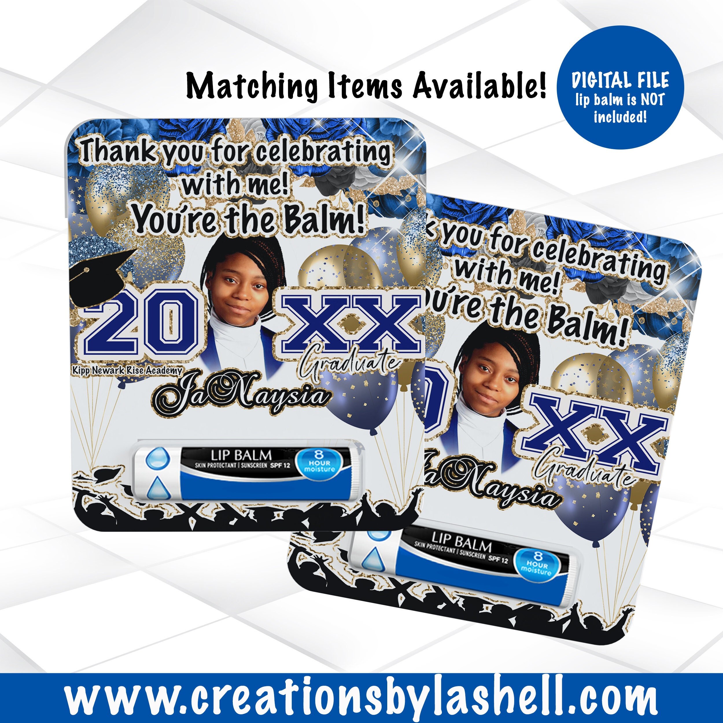 Graduation Lip Balm Card Digital File | You're the Balm Lip Balm Card ...