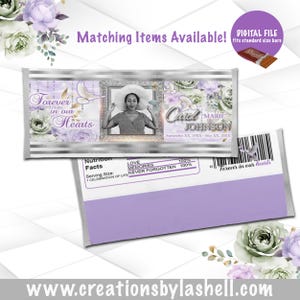 Funeral Candy Bar Wrapper Digital File Celebration of Life Chocolate ...