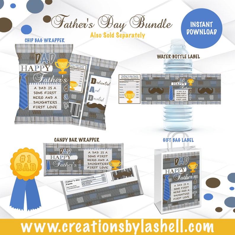 Father's Day Favors Bundle Instant Download Father's - Etsy