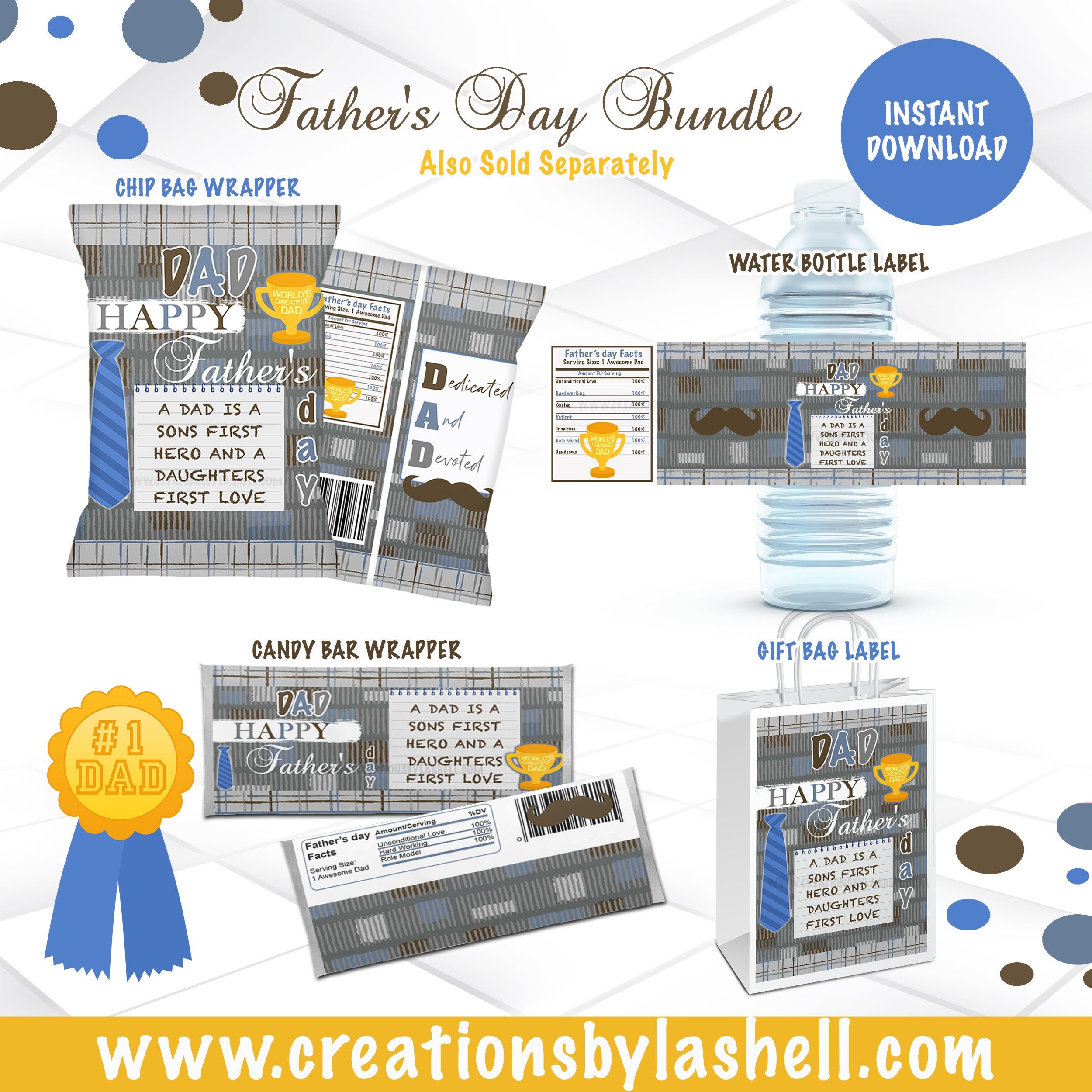 Father's Day Favors Bundle Instant Download Father's - Etsy