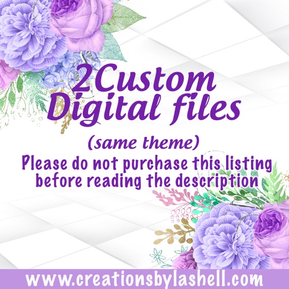2 Custom Digital Files - Etsy