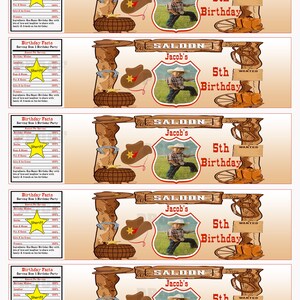 Western Water Bottle Labels Printable | Cowboy Water Bottle Labels ...