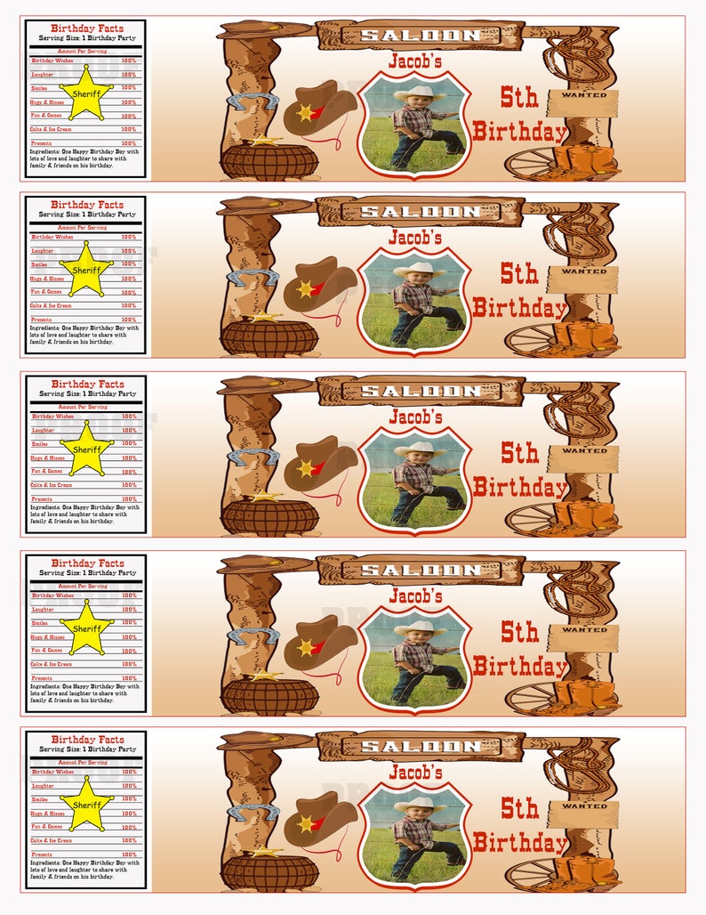 Western Water Bottle Labels Printable Cowboy Water Bottle - Etsy Australia