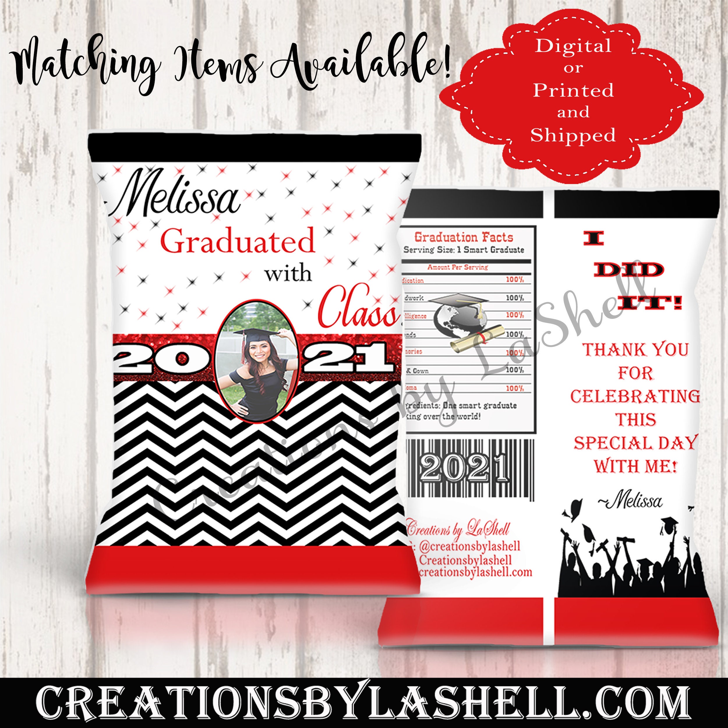 Graduation Chip Bags/ Custom Chip bags/ Graduation Favors/ | Etsy
