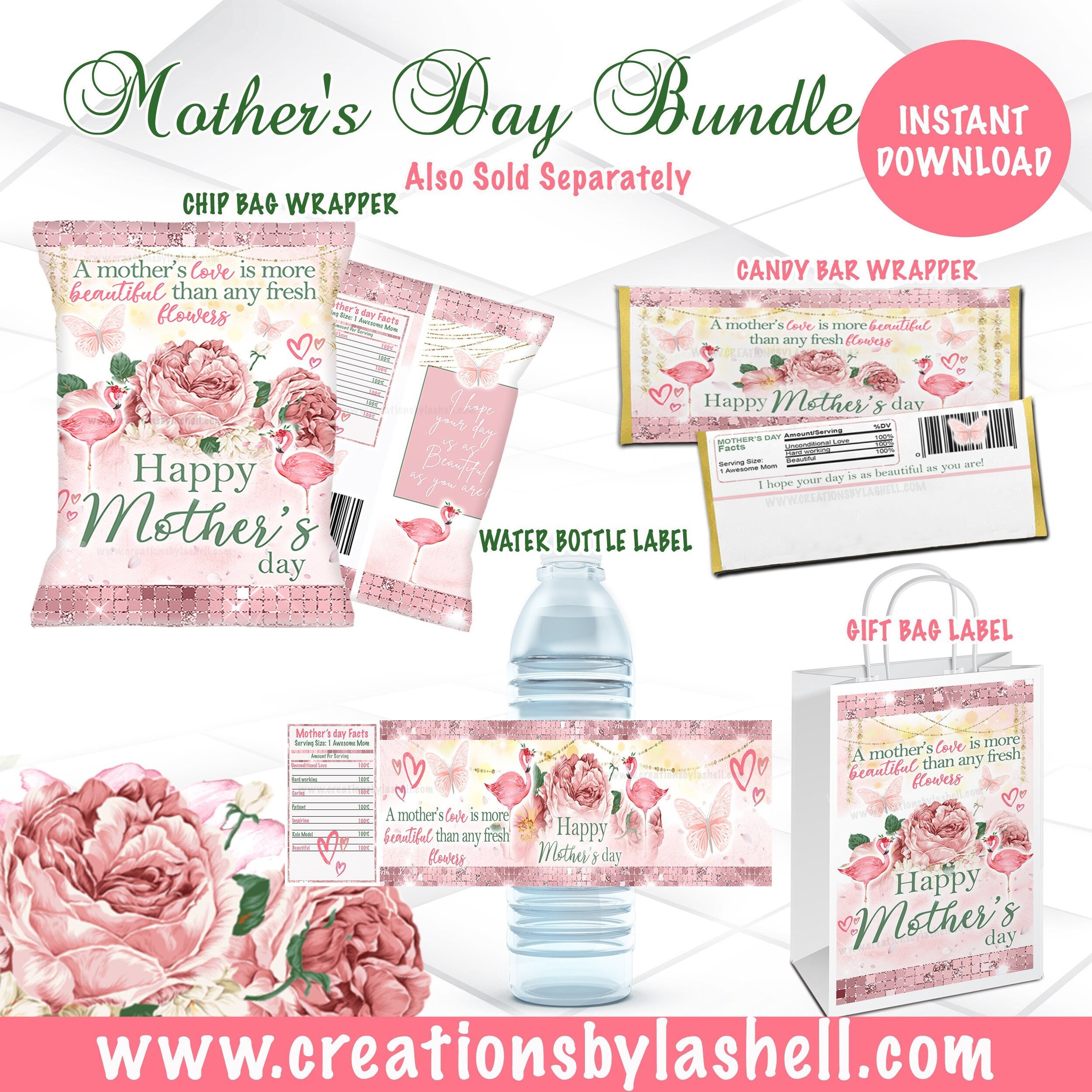 Mother's Day Favors Instant Download Bundle Mother's Day Printable ...