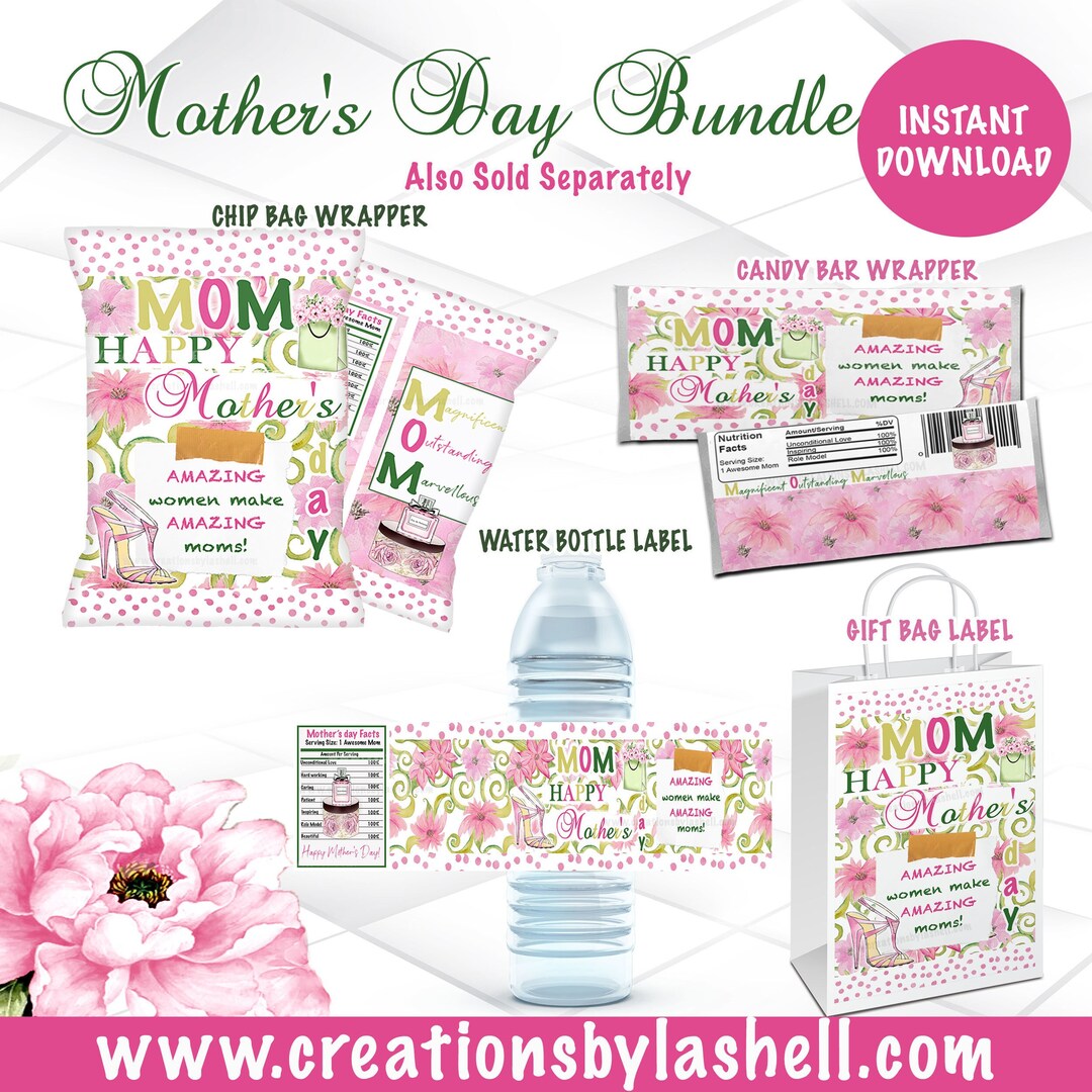 Mother's Day Favors Bundle Instant Download Mother's Day Favors ...
