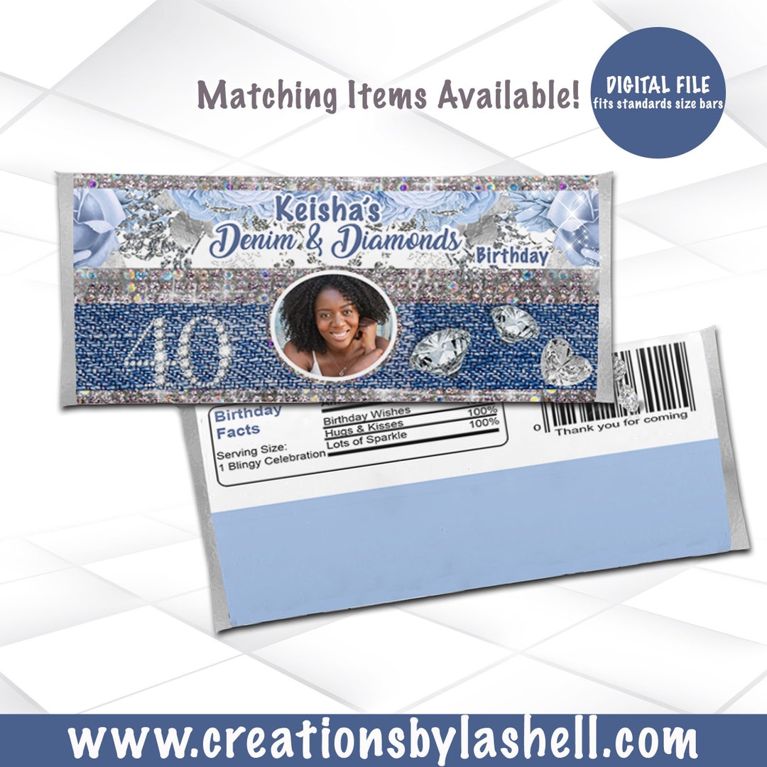 Denim and Diamonds Candy Bar Wrapper Template Denim & Diamonds ...