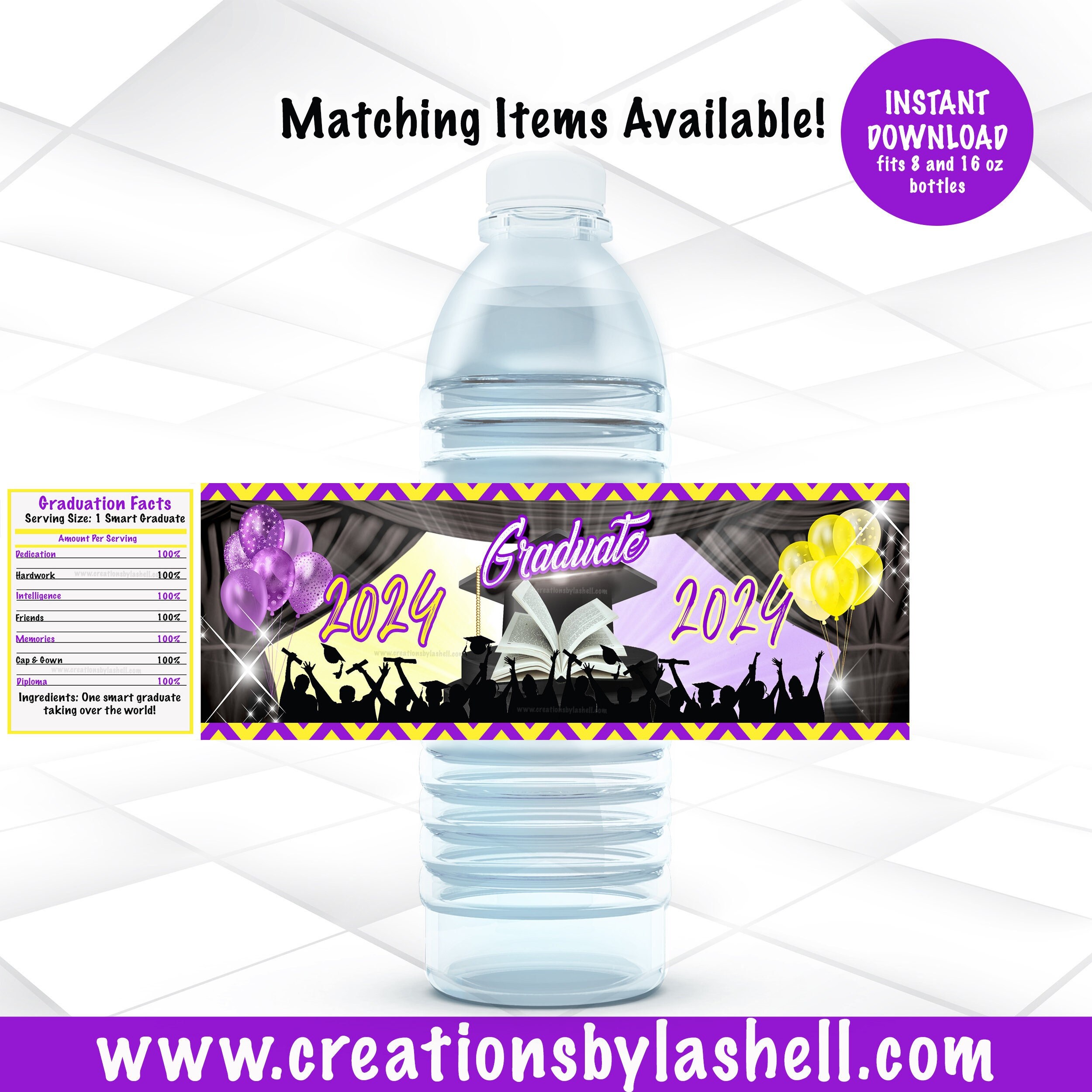 Graduation Water Bottle Labels Instant Download Graduation Water Labels ...